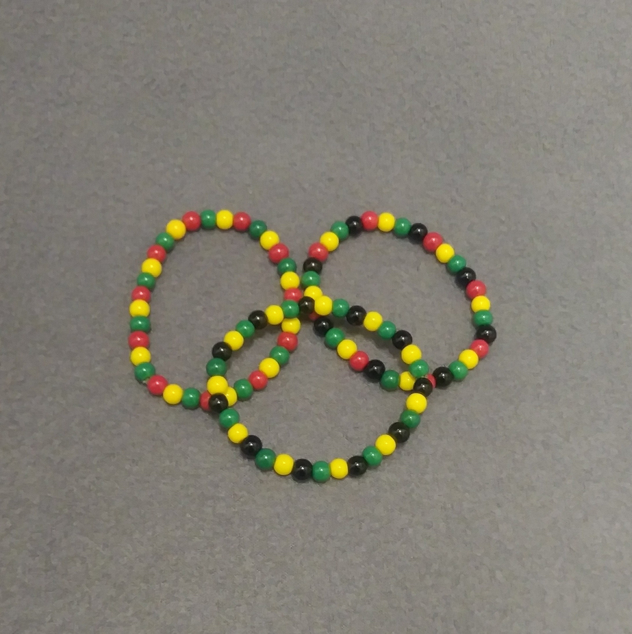 Elastic Bracelet Beaded Bracelet Jamaica Bracelet Rasta - Etsy