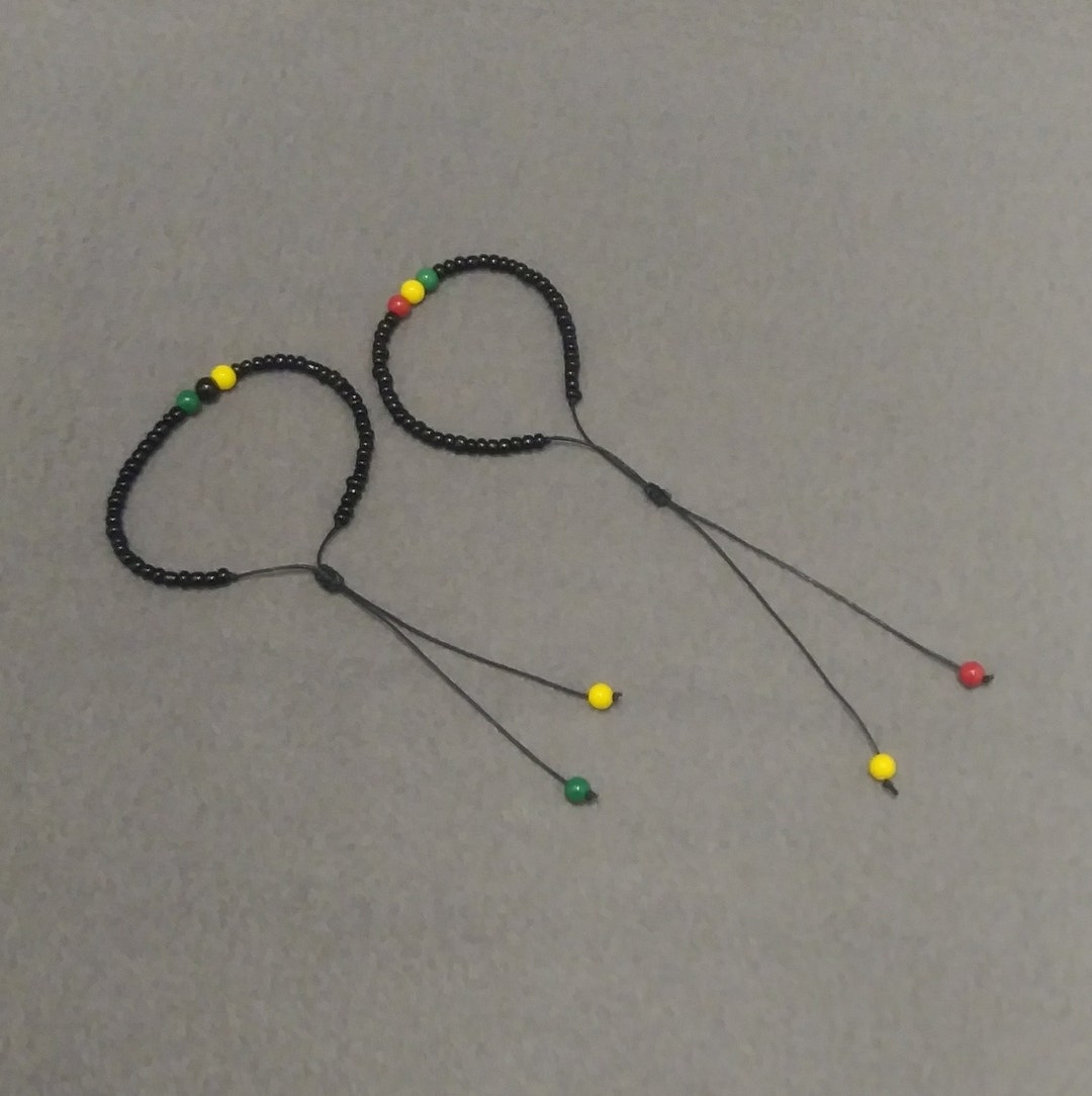 Rasta Anklet Jamaica Anklet Beaded Anklet Foot Jewelry Expandable ...