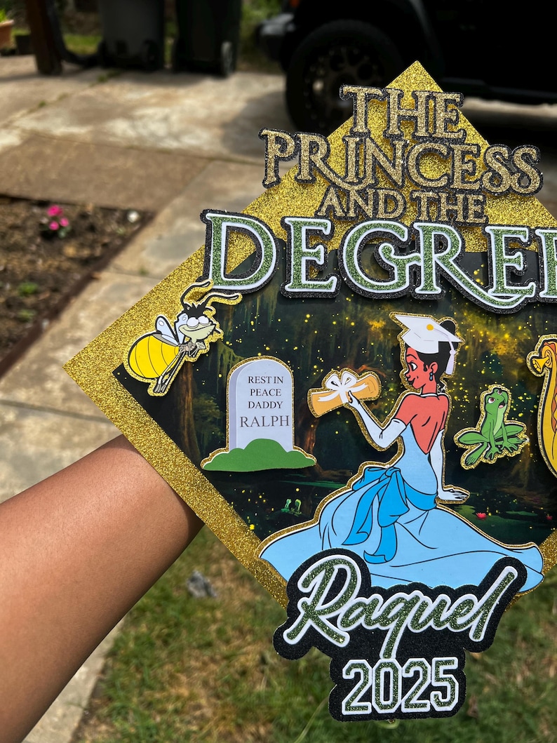Custom Princess Graduation Cap Topper: Glitter 3D Design - Etsy