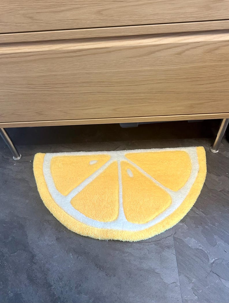 Handmade Tufted Rug – Citrus (lemon, Orange, Lime) - Etsy