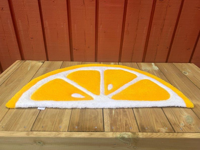 Handmade Tufted Rug – Citrus (lemon, Orange, Lime) - Etsy
