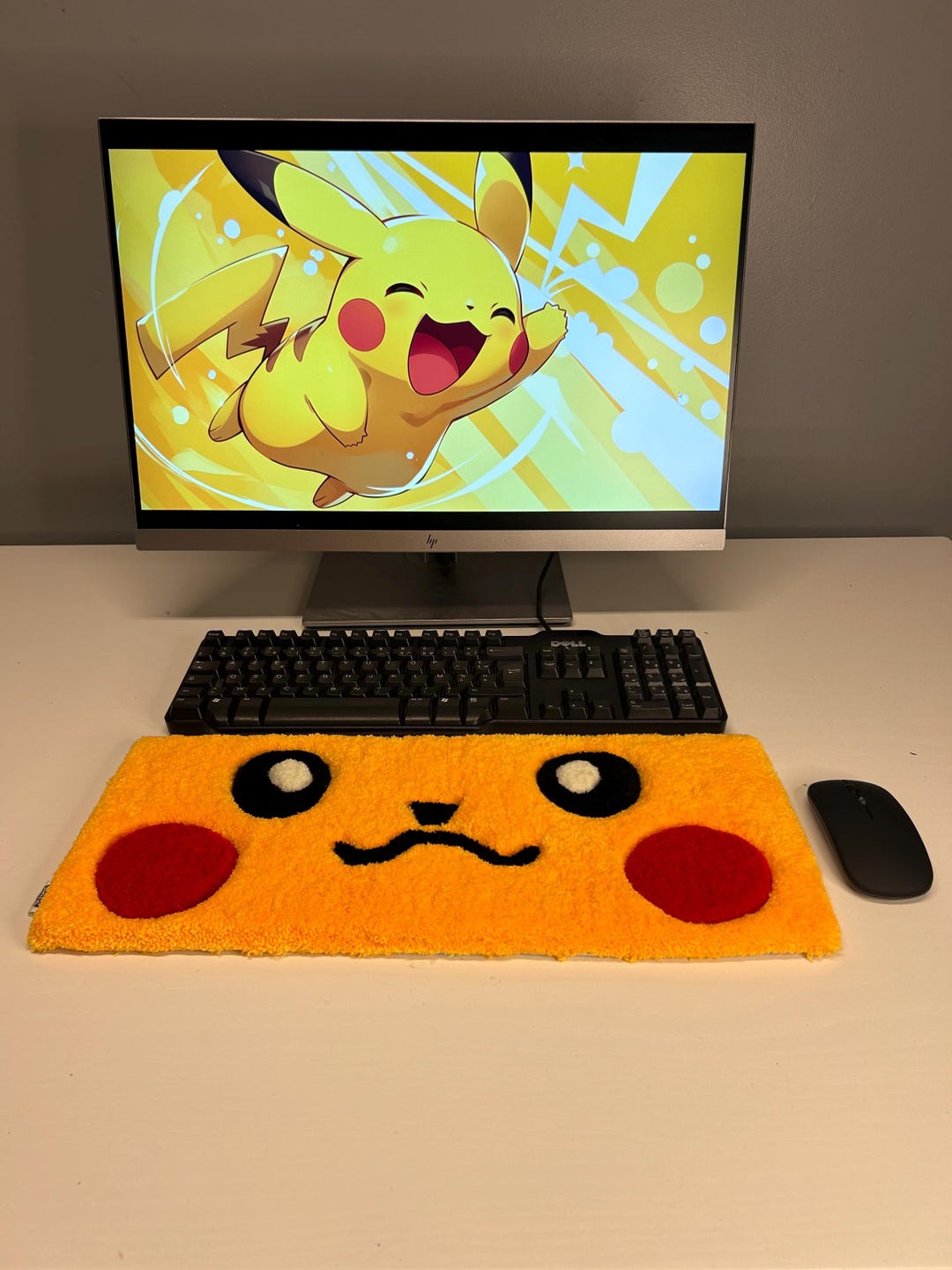Pikachu Tufted Keyboard Rest Rug, Punchneedle - Etsy