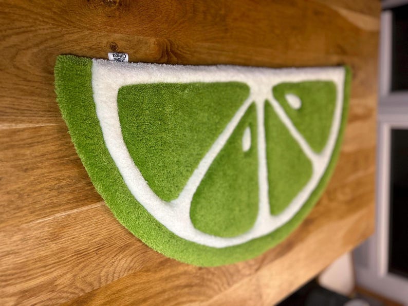 Handmade Tufted Rug – Citrus (lemon, Orange, Lime) - Etsy