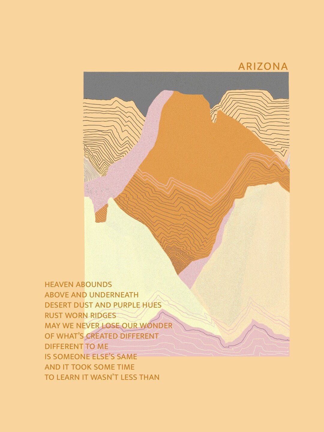 Arizona Poem Print - Etsy