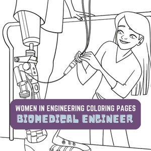 Biomedical Engineer Kids Coloring Page, Women in STEM Activity, STEM ...