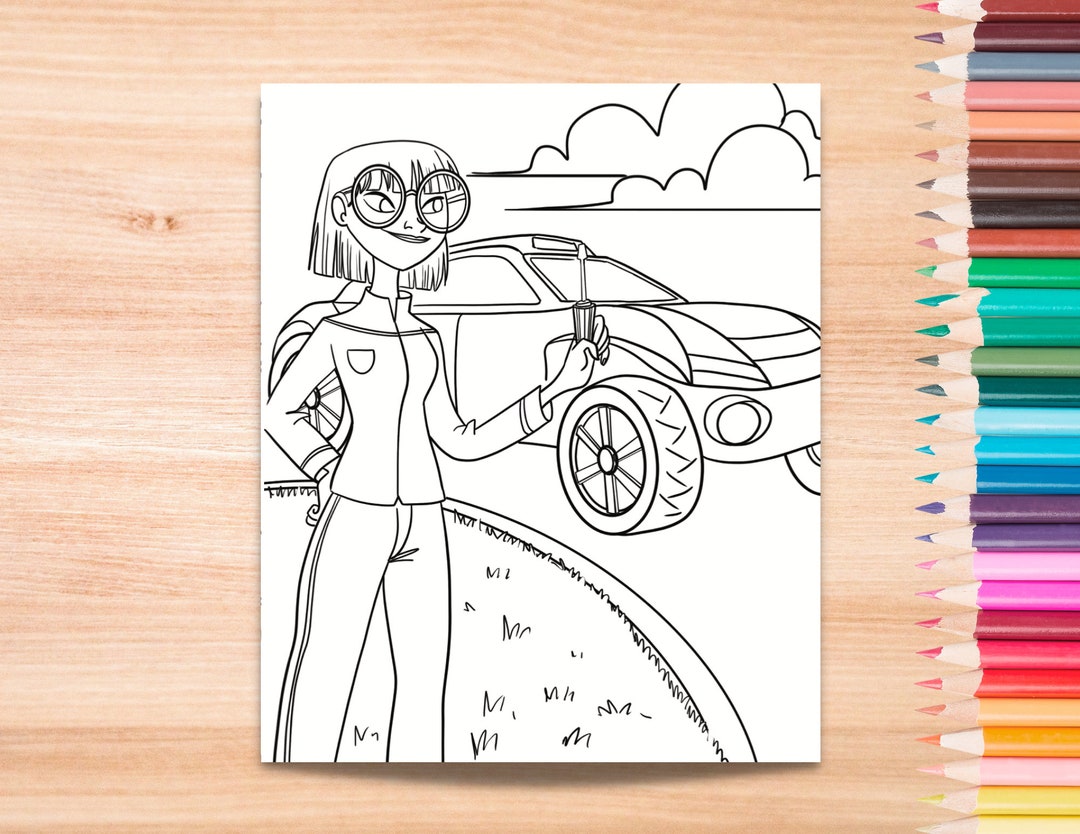 Automotive Engineer Kids Coloring Page, Women in STEM Activity, STEM ...
