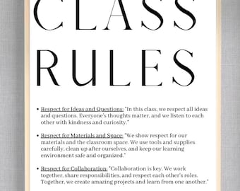 Classroom Rules Printable Preschool and Kindergarten - Etsy