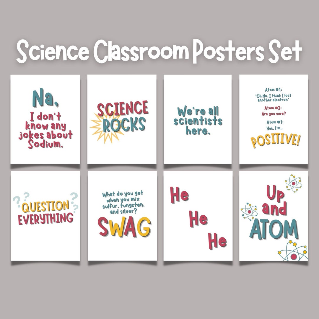 Science Classroom Fun Posters, STEM Classroom, Science Classroom ...