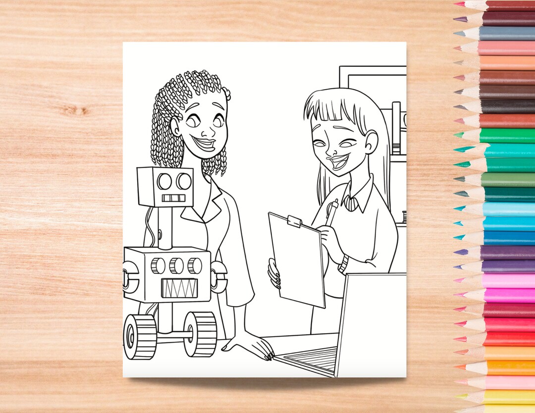 Robotics Engineer Kids Coloring Page, Women in STEM Activity, STEM ...