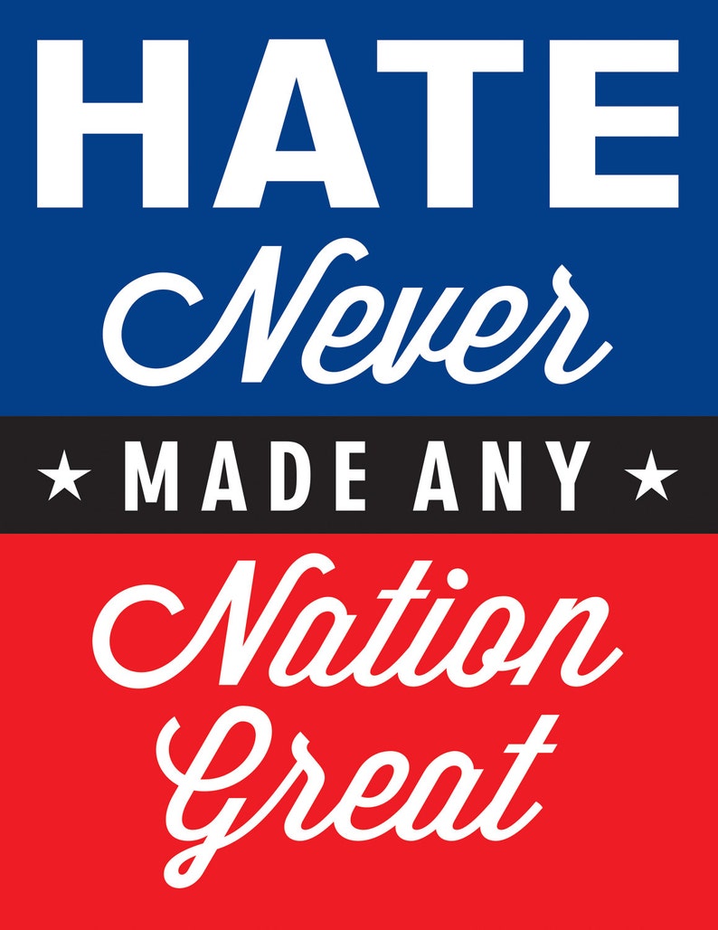 Trump Protest Sign (DOWNLOADABLE) - Protest - Anti Trump - Racism ...