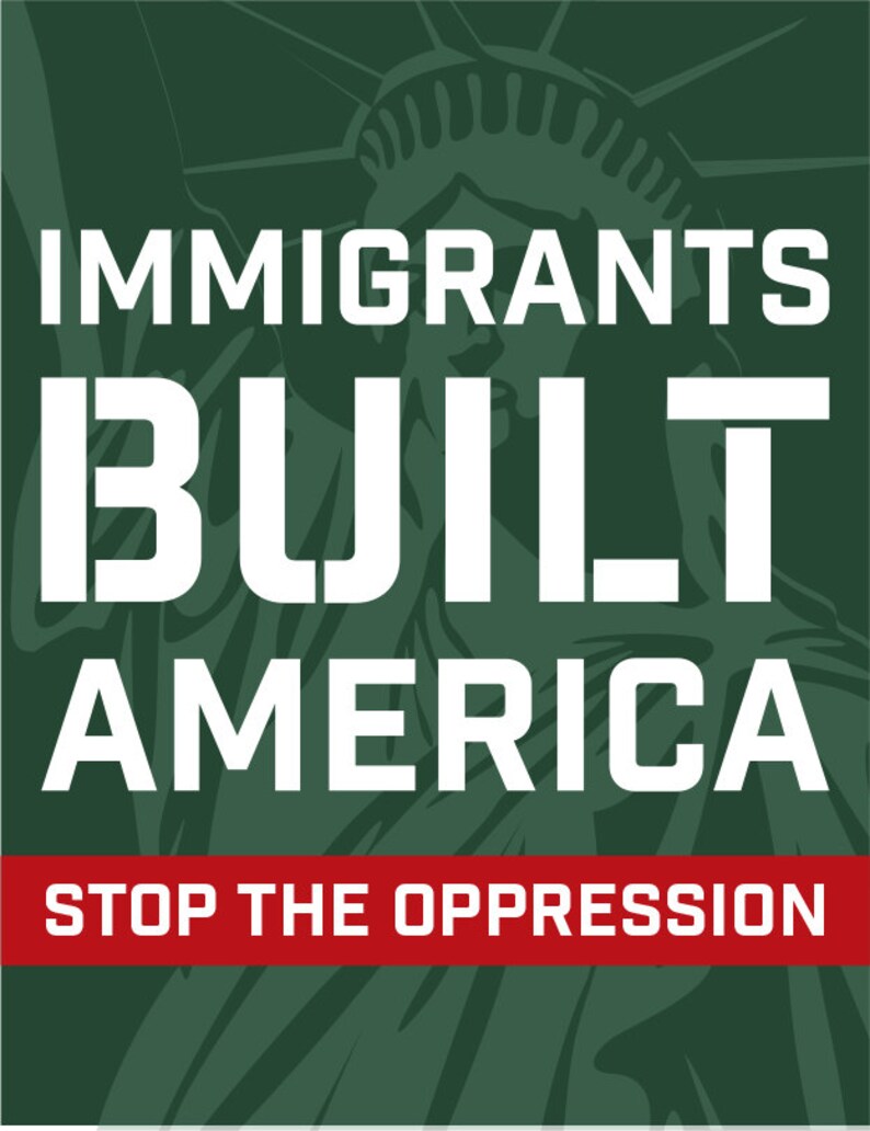 Immigration Protest Sign DOWNLOADABLE Protest Anti Trump - Etsy
