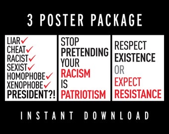 Anti-trump Protest Sign... DOWNLOADABLE Printable Protest | Etsy