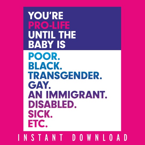 Womens Rights Poster PRINTABLE Protest Sign Feminist Poster | Etsy