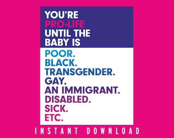 Womens Rights Poster PRINTABLE Protest Sign Feminist Poster | Etsy