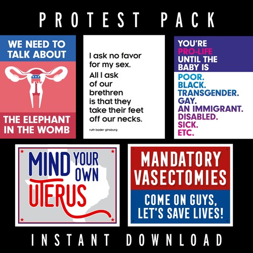 Womens Rights Poster PRINTABLE Protest Sign Feminist Poster - Etsy