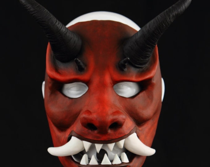 Masque samouraï mask menpo oni Hannya demon samourai réf 09 - Etsy France