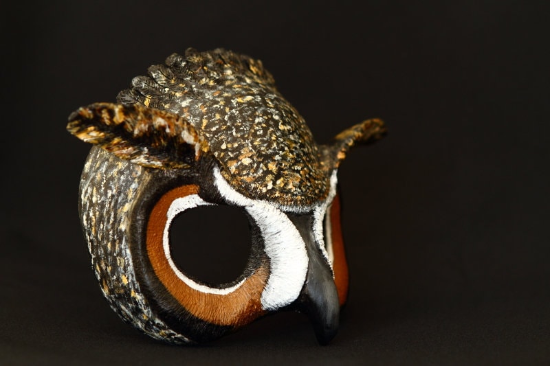 Great Horned Owl Mask Carnival Costume Theater Mask - Etsy