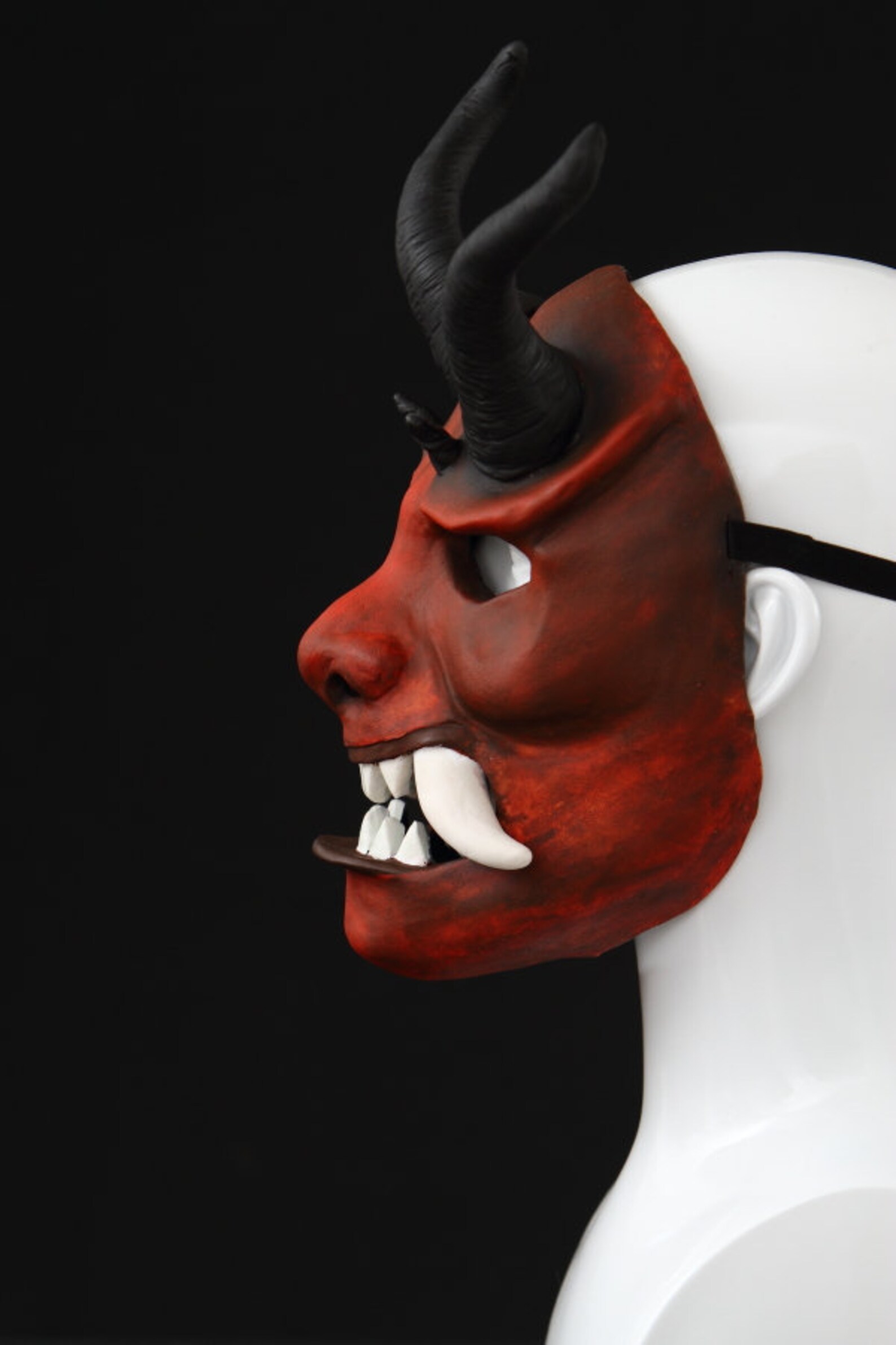 Masque samouraï mask menpo oni Hannya demon samourai réf 09 - Etsy France
