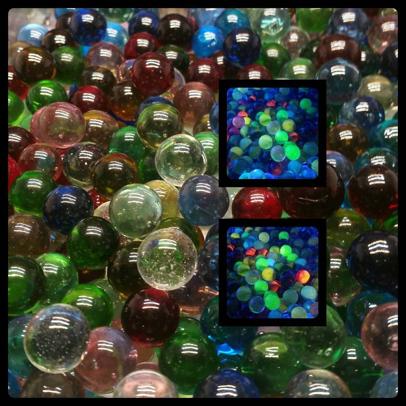 25 Marbles Mix of Marble King Clearies Beautiful Colors UV - Etsy
