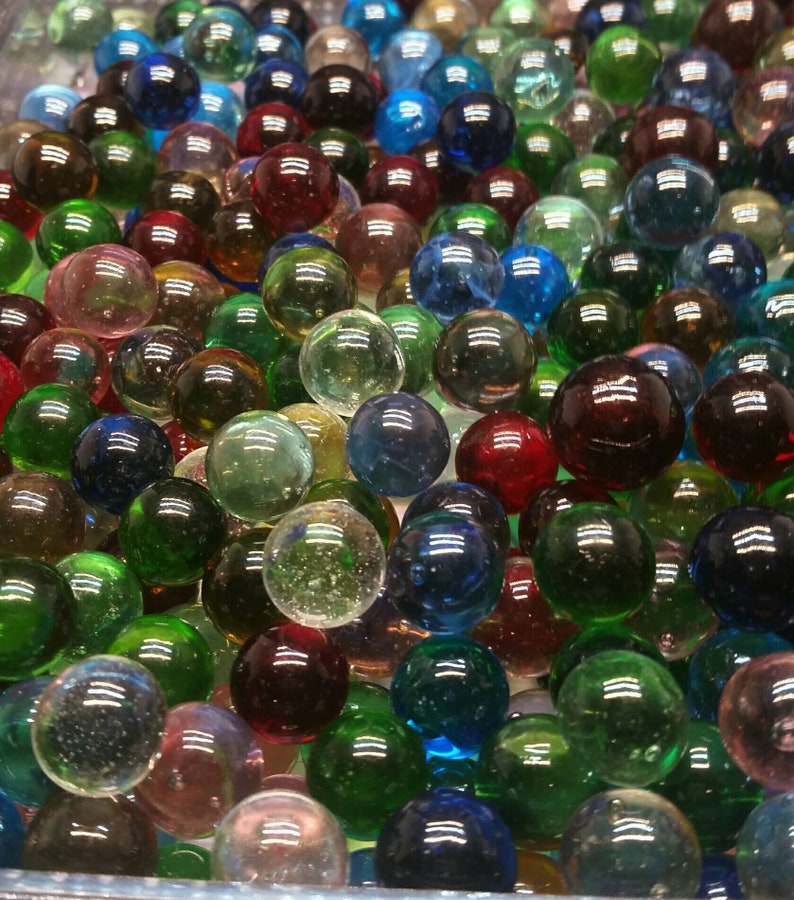 25 Marbles Mix of Marble King Clearies Beautiful Colors UV - Etsy