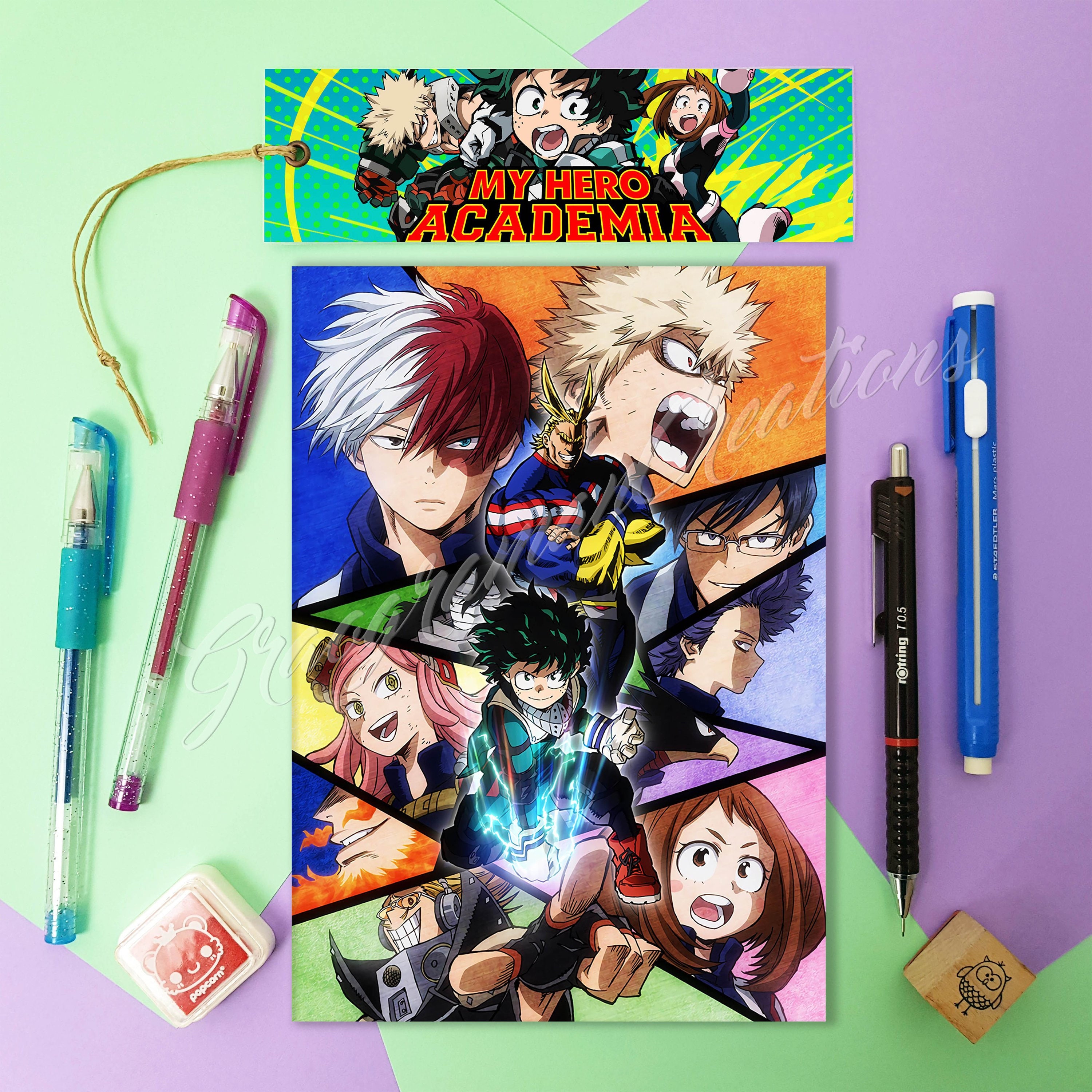 My hero Academia Boku no Hero Academia inspired notebook and | Etsy