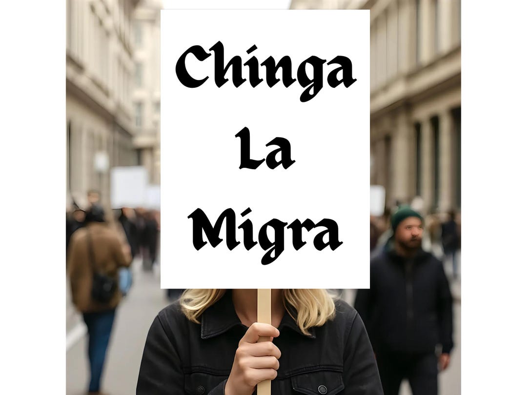 FUCK ICE Chinga La Migra Protest Sign | No Kings Protest Signs, Liberal ...