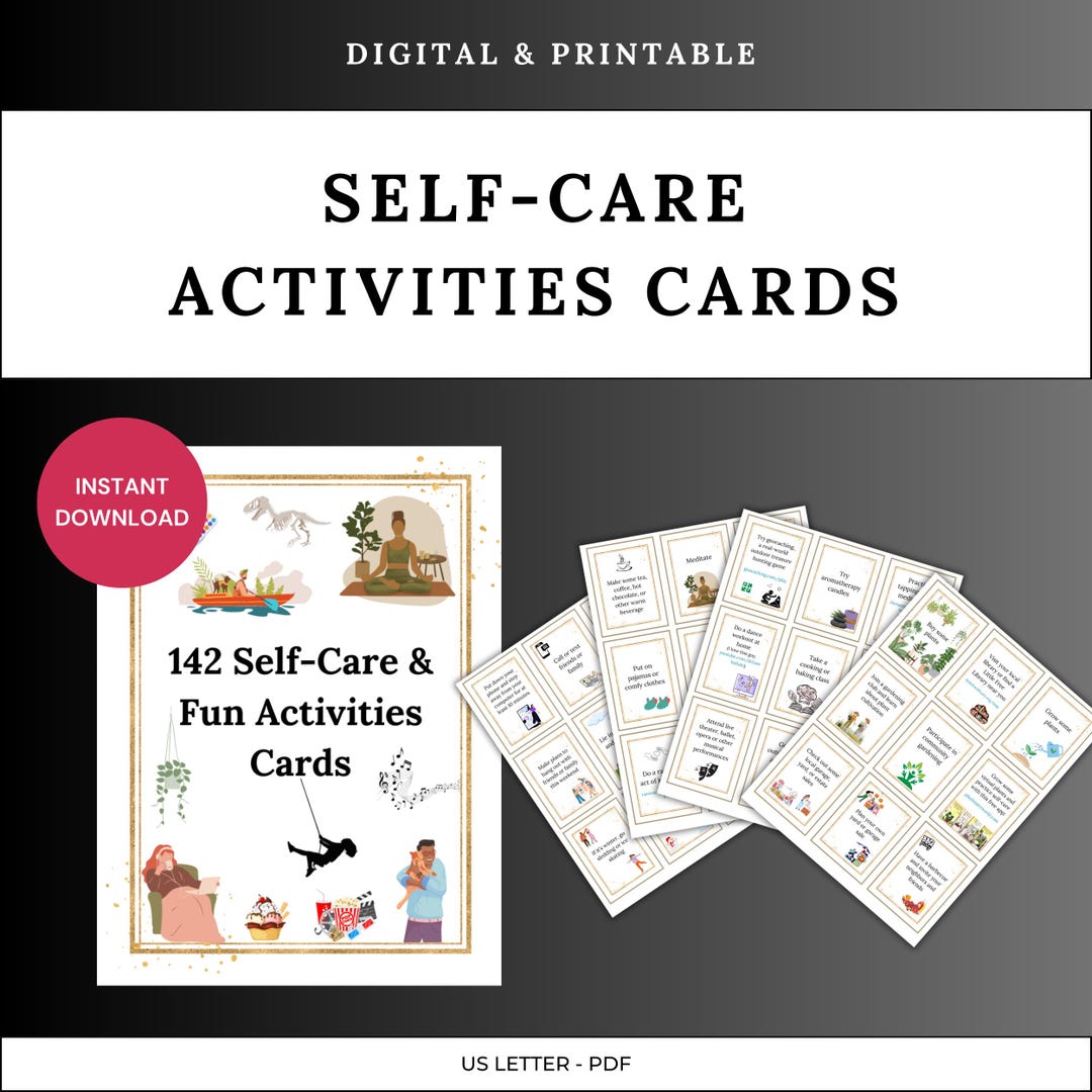 Self-care Activity Cards: 142 Fun Relaxation Ideas (digital Download ...