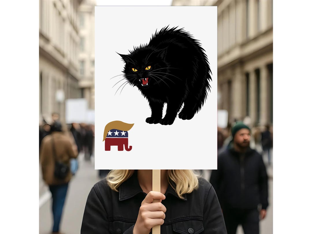 Cats Against Trump Protest Sign | No Kings Rally, Anti Trump Protest ...