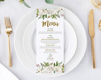 Watercolor menu | Etsy