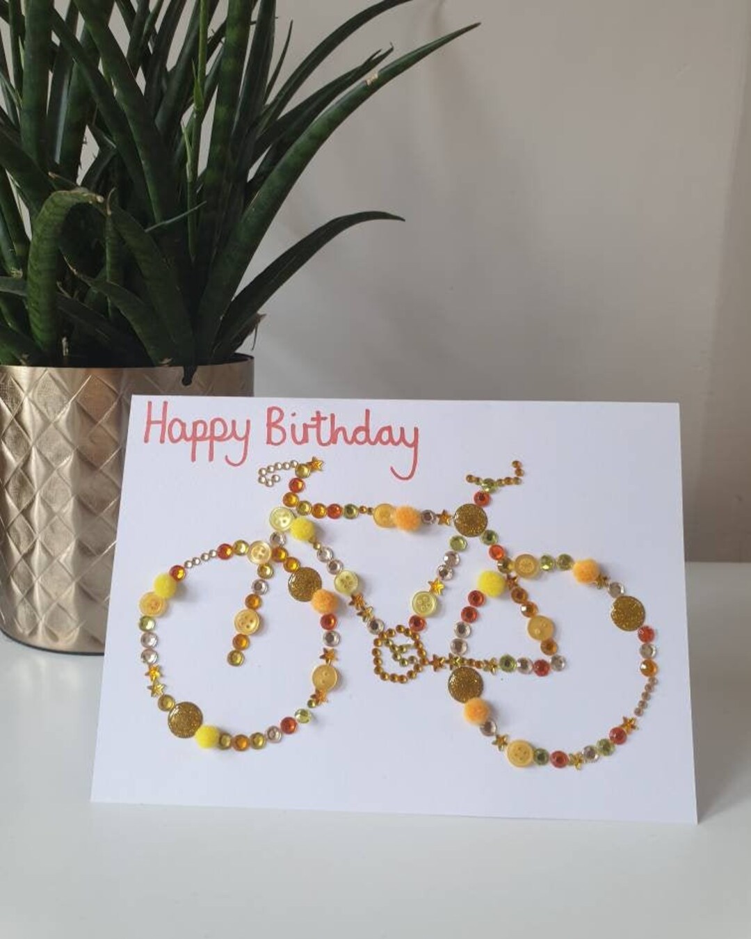 Bike Birthday Card. Handmade Card. - Etsy