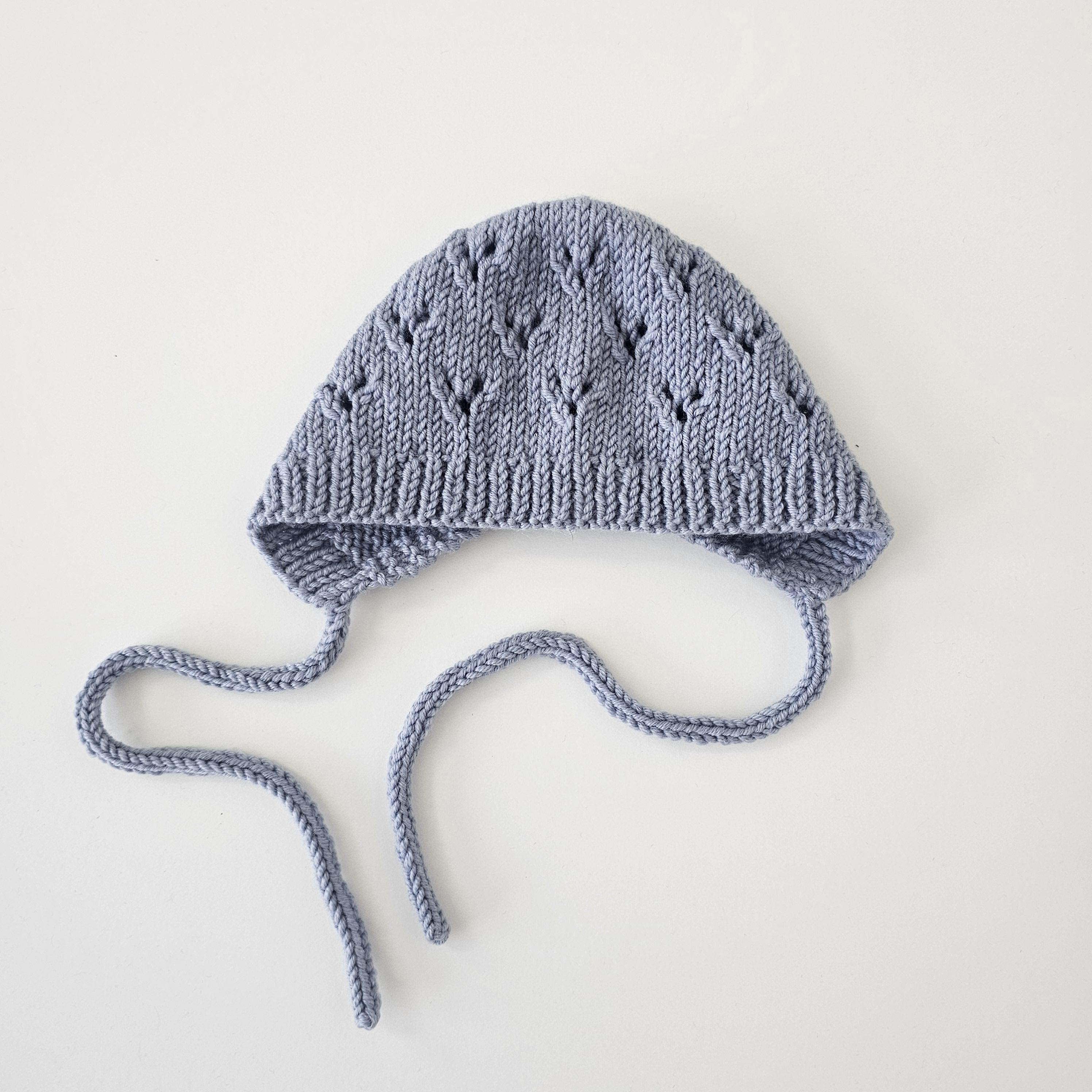 Hand Knit Baby Bonnet | Merino Wool Bonnet | Lace Knit Bonnet - Etsy