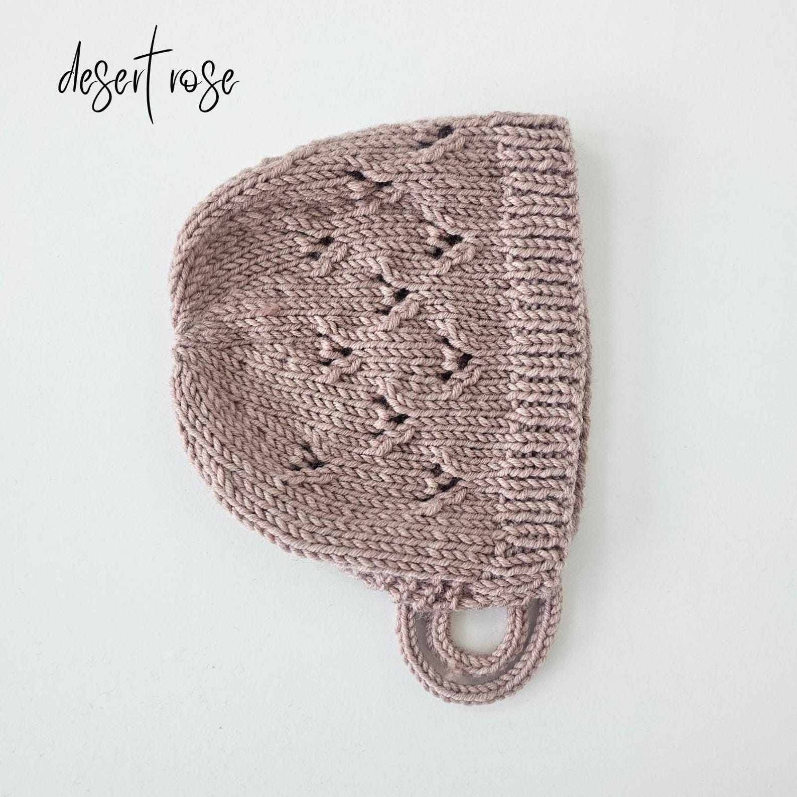 Hand Knit Baby Bonnet | Merino Wool Bonnet | Lace Knit Bonnet - Etsy