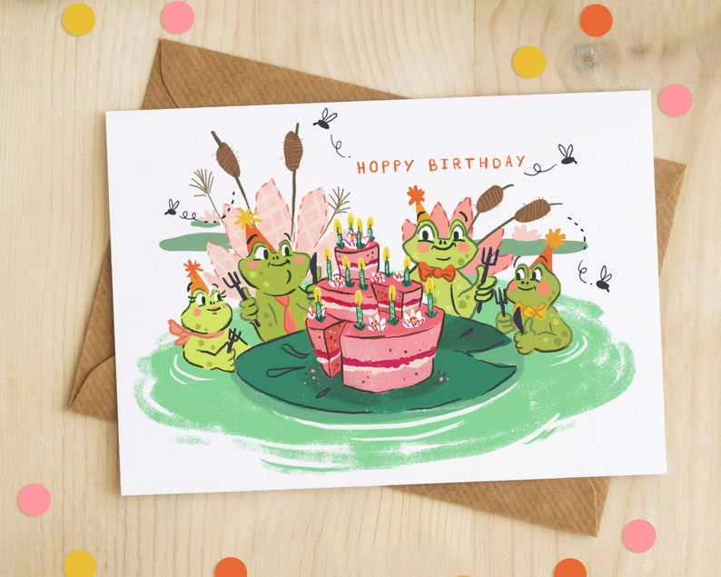 Frog Birthday Card - Etsy