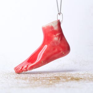 Foot Amulet Leg Pendant Running Jewelry Amulet Necklace Ceramic ...