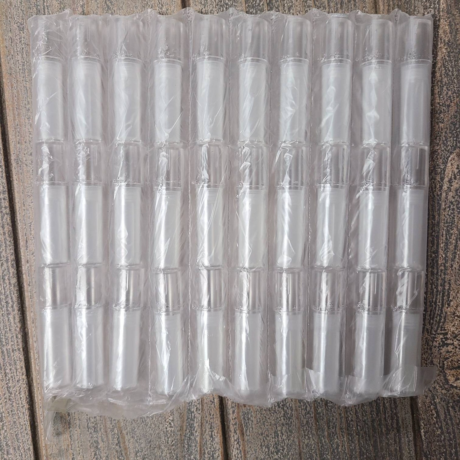 Pack of 30 Clear Plastic Screw Top Storage Tubes With Frosted Insert 3 ...
