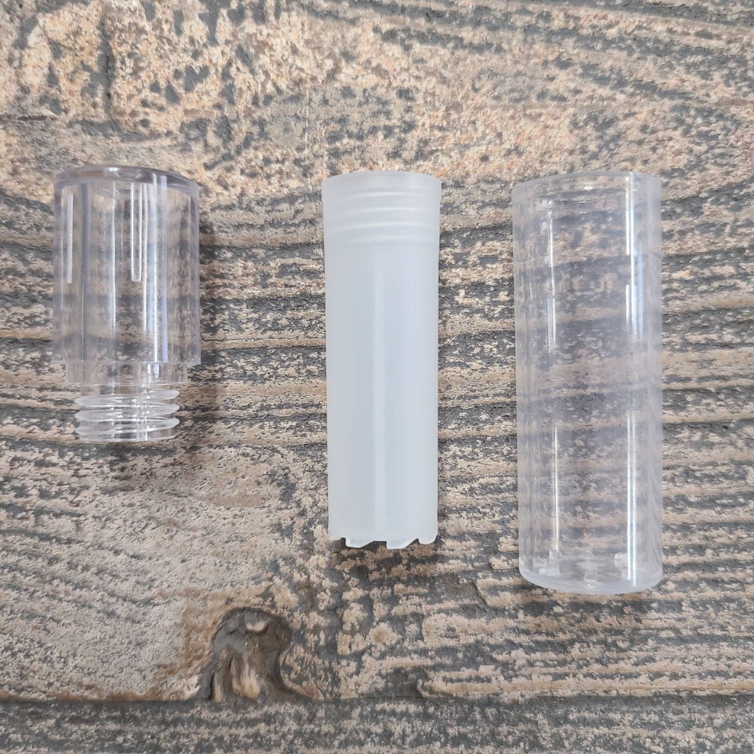 Pack of 10 Clear Plastic Screw Top Storage Tubes With Frosted Insert 3 ...