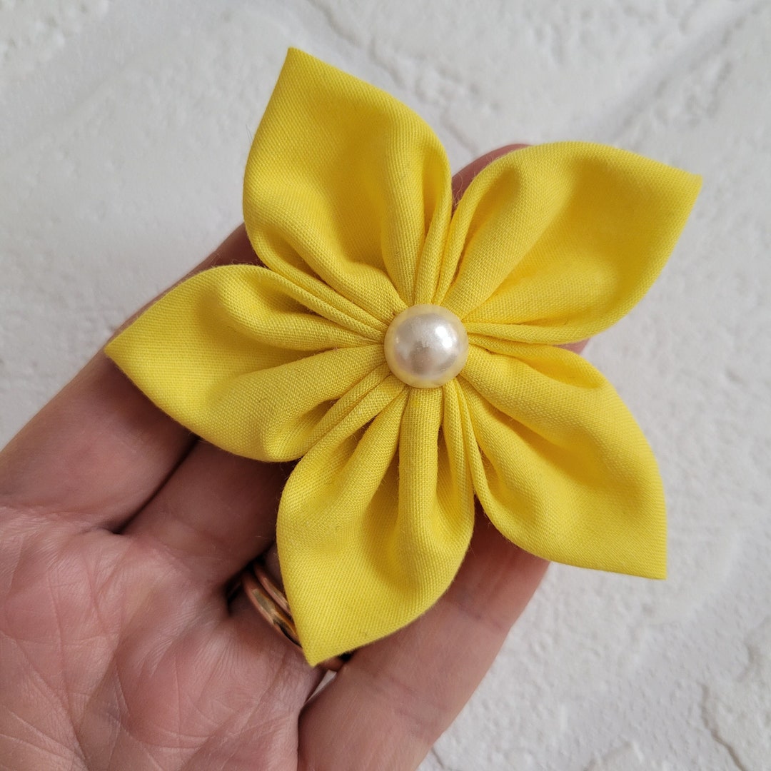 Yellow Hair Flower, Bright Yellow School Hair Bobble, Brownies Hair ...