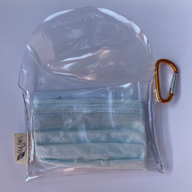 Mask Pouch Bag Holder Clear Vinyl - Etsy