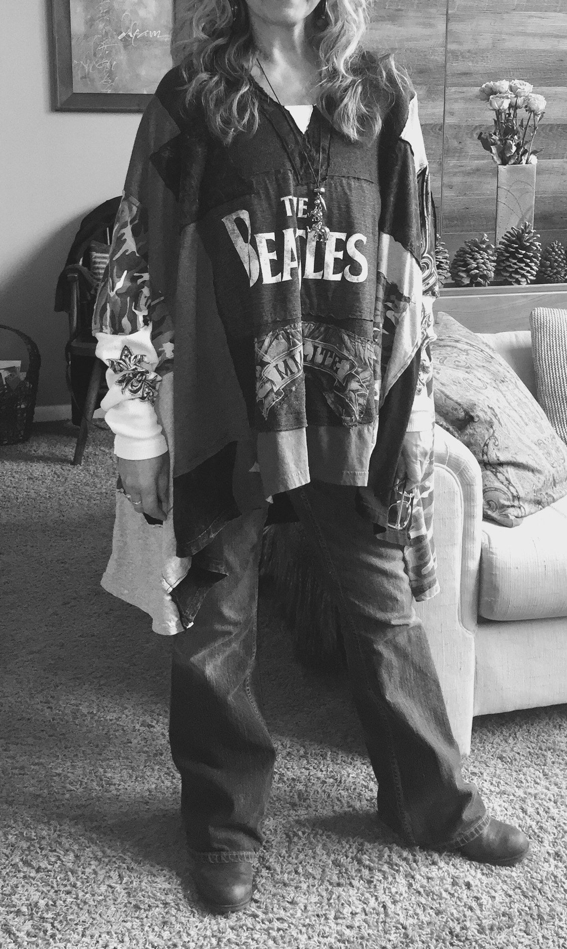 Custom Poncho From YOUR Tribute or Travel T-shirts| Funky Poncho | T ...