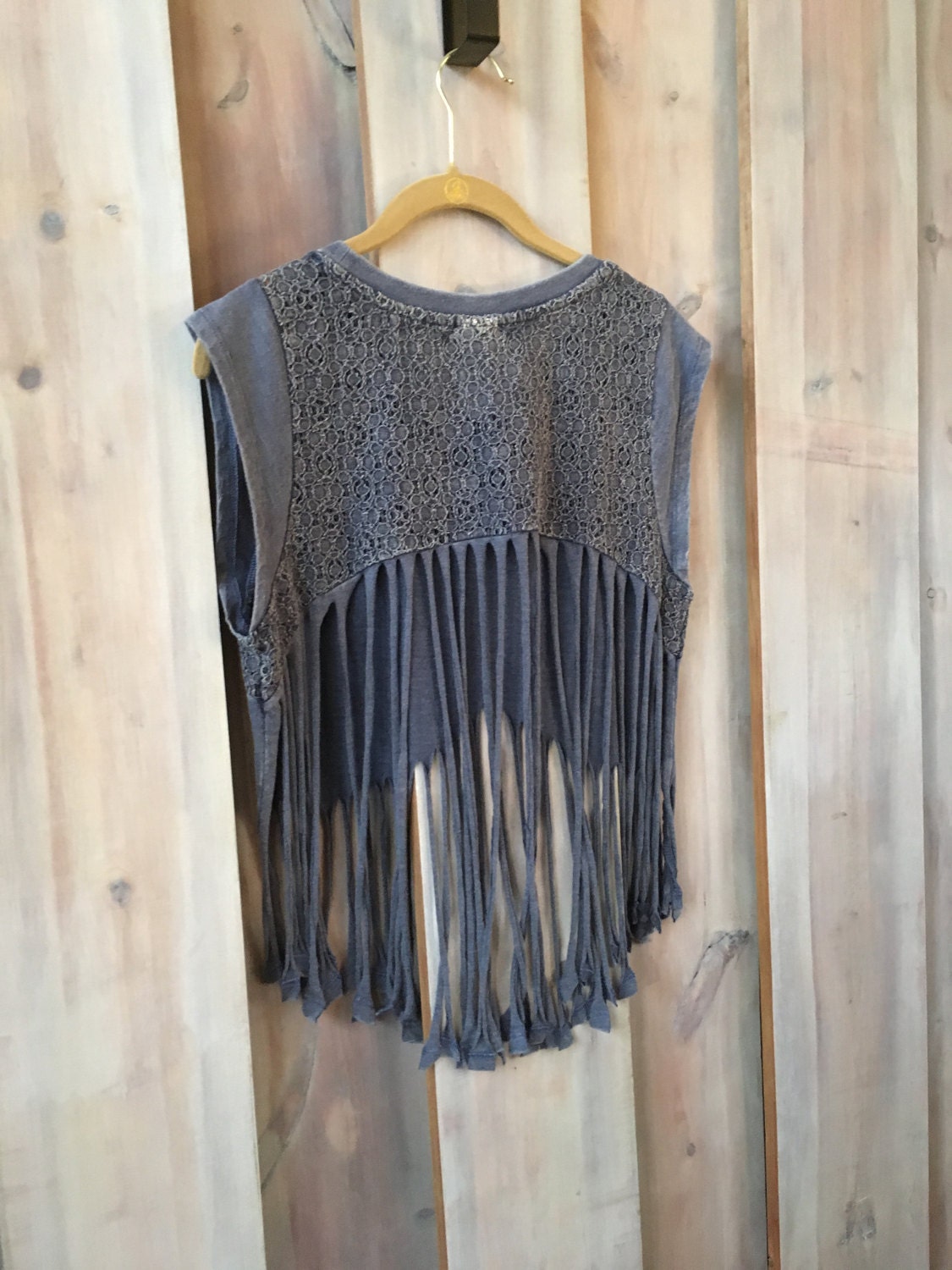 Funky Festival Top, Fringe Crop Top, Blue Crop Top, Boho Crop Top ...