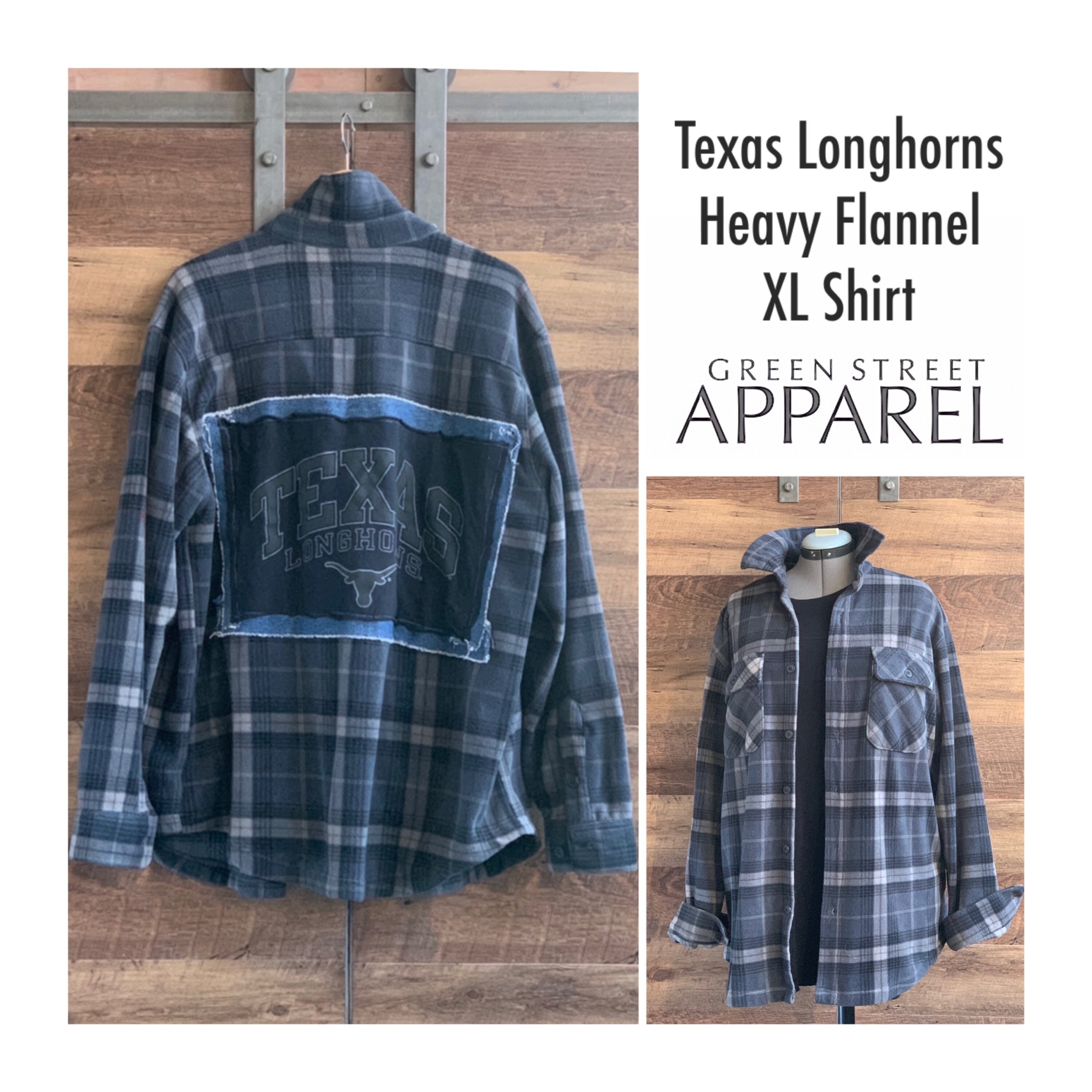 XL Texas Longhorns Polar Fleece Button up Shirt Upcycled Women Upcycled ...