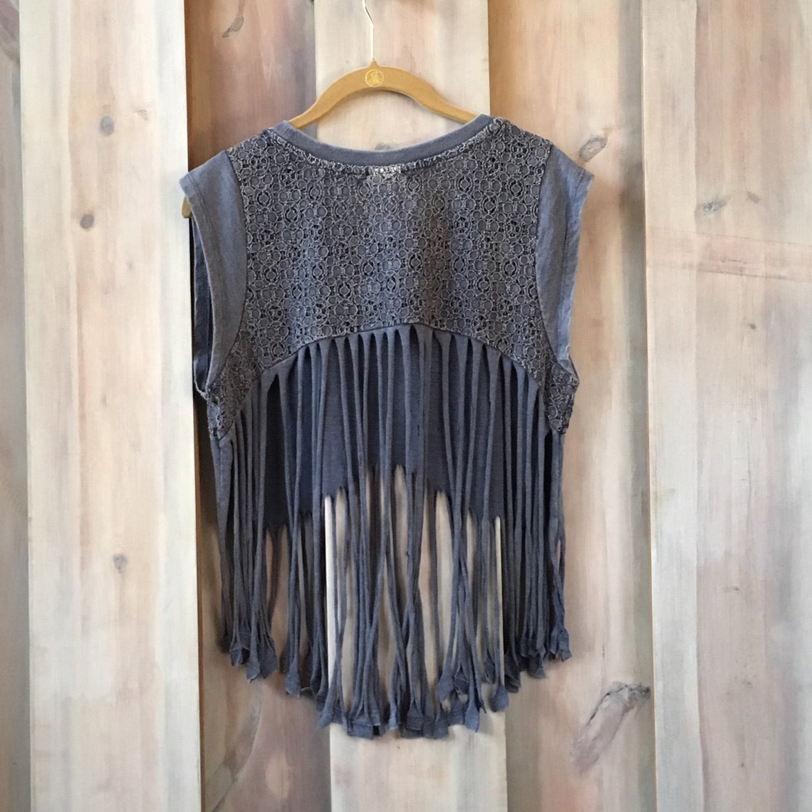 Funky Festival Top, Fringe Crop Top, Blue Crop Top, Boho Crop Top ...