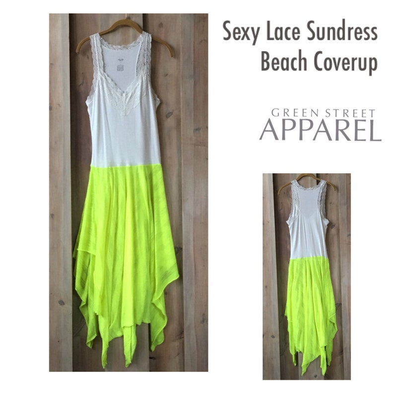 Sexy Lace Sundress Flowy Sundress Beach Cover-up Romantic | Etsy