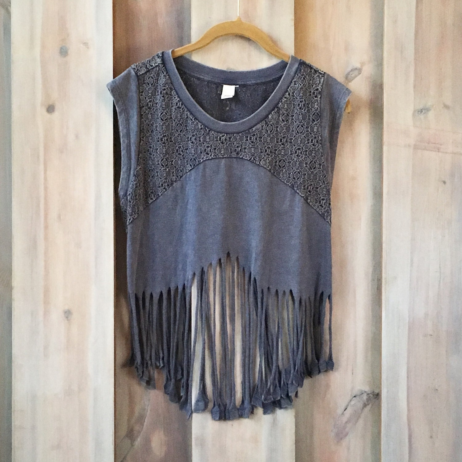 Funky Festival Top, Fringe Crop Top, Blue Crop Top, Boho Crop Top ...