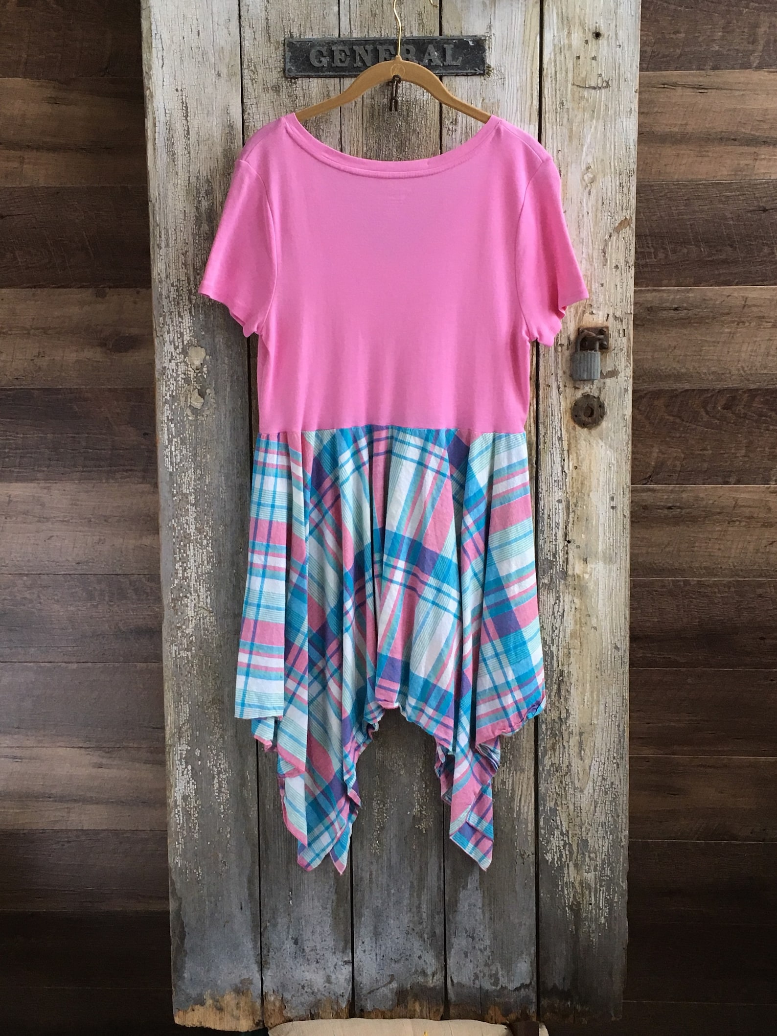 Summer Tunic| Pink Cotton Tunic| V-neck Tunic| Short Sleeved Tunic ...