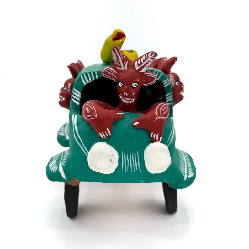 Mexican Ocumicho Pottery Car, Mexican Folk Art, Mexican Car - Etsy