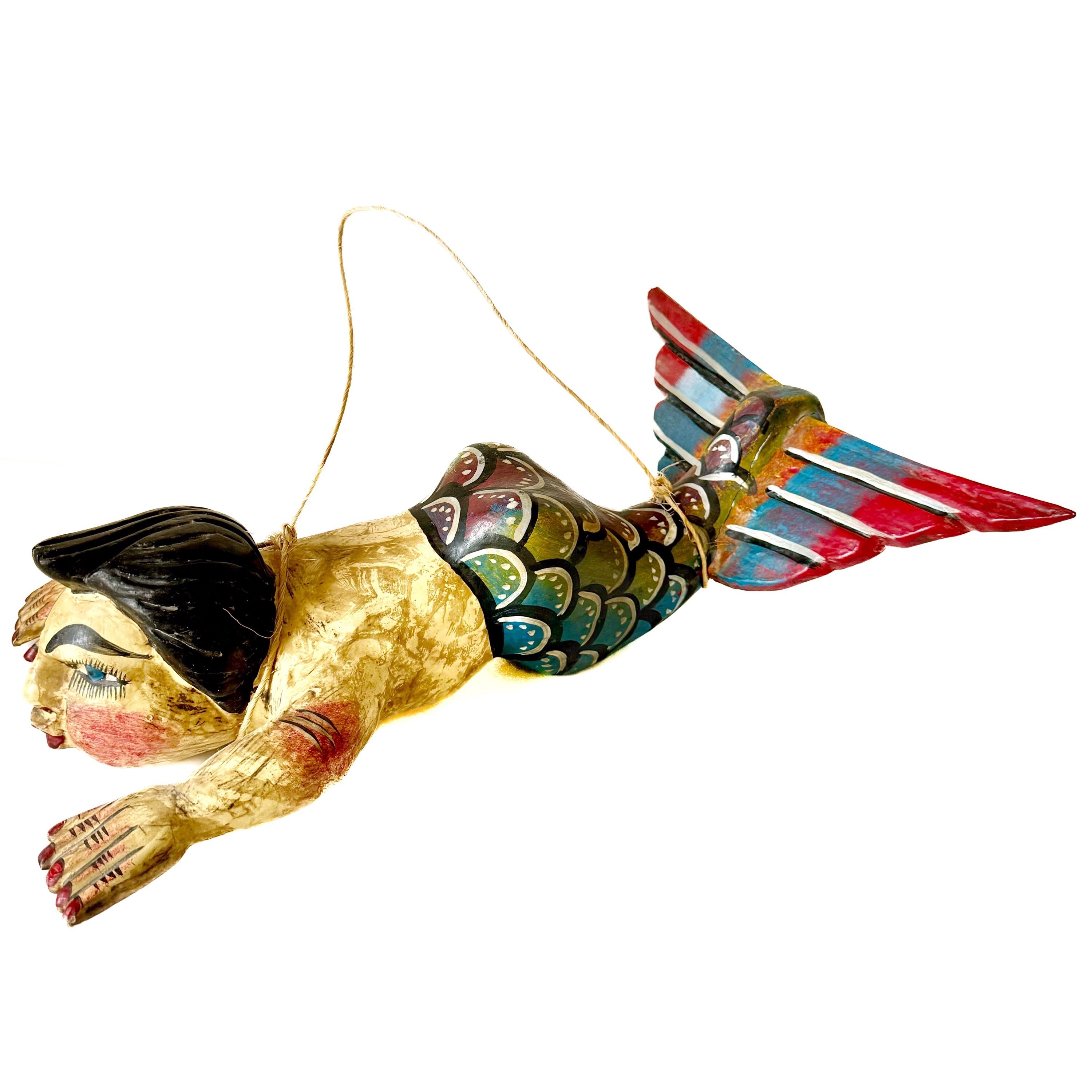 Vintage Mexican Merman, Mexican Mermaid, Mexican Wood Merman - Etsy