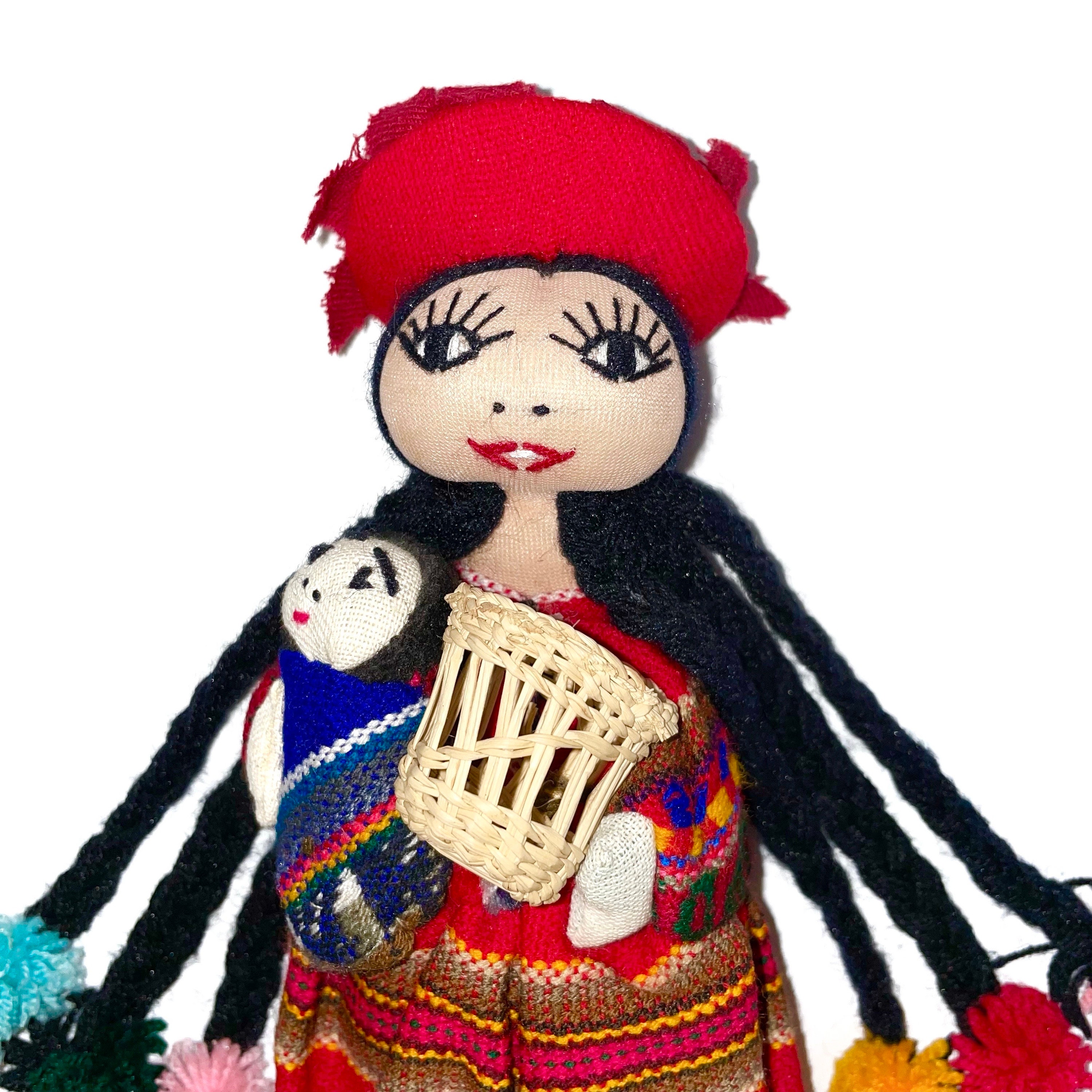 Peruvian Cloth Doll, Peruvian Folk Art, Peruvian Cholita Doll, Vintage ...