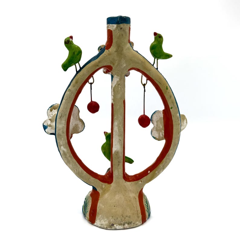 Vintage Mexican Candelabra, Mexican Tree of Life, Mexican Folk Art ...