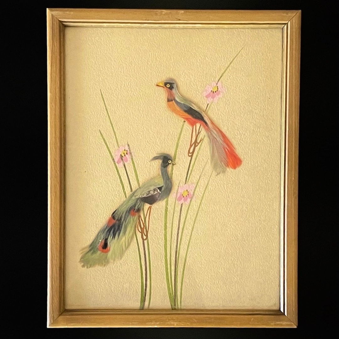 Mexican Feather-work, Mexican Feather Art Painting, Mexican Folk Art - Etsy